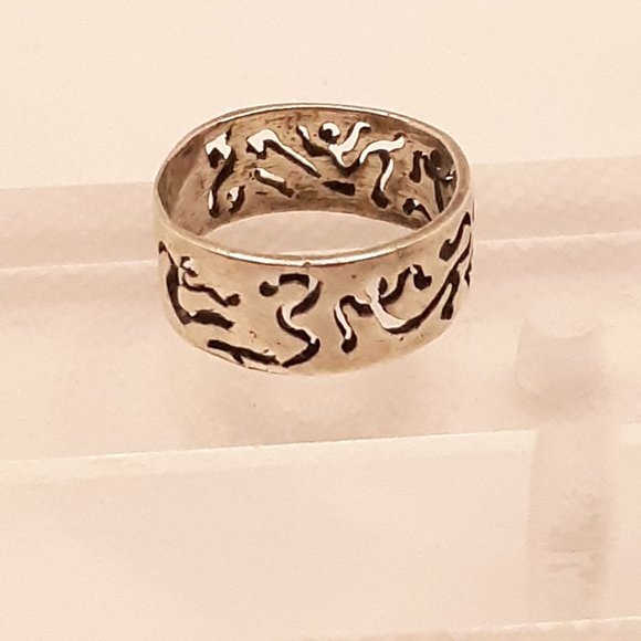 Jewelry | Storytelling Sterling Silver Open Work Band Ring Size 6 ...